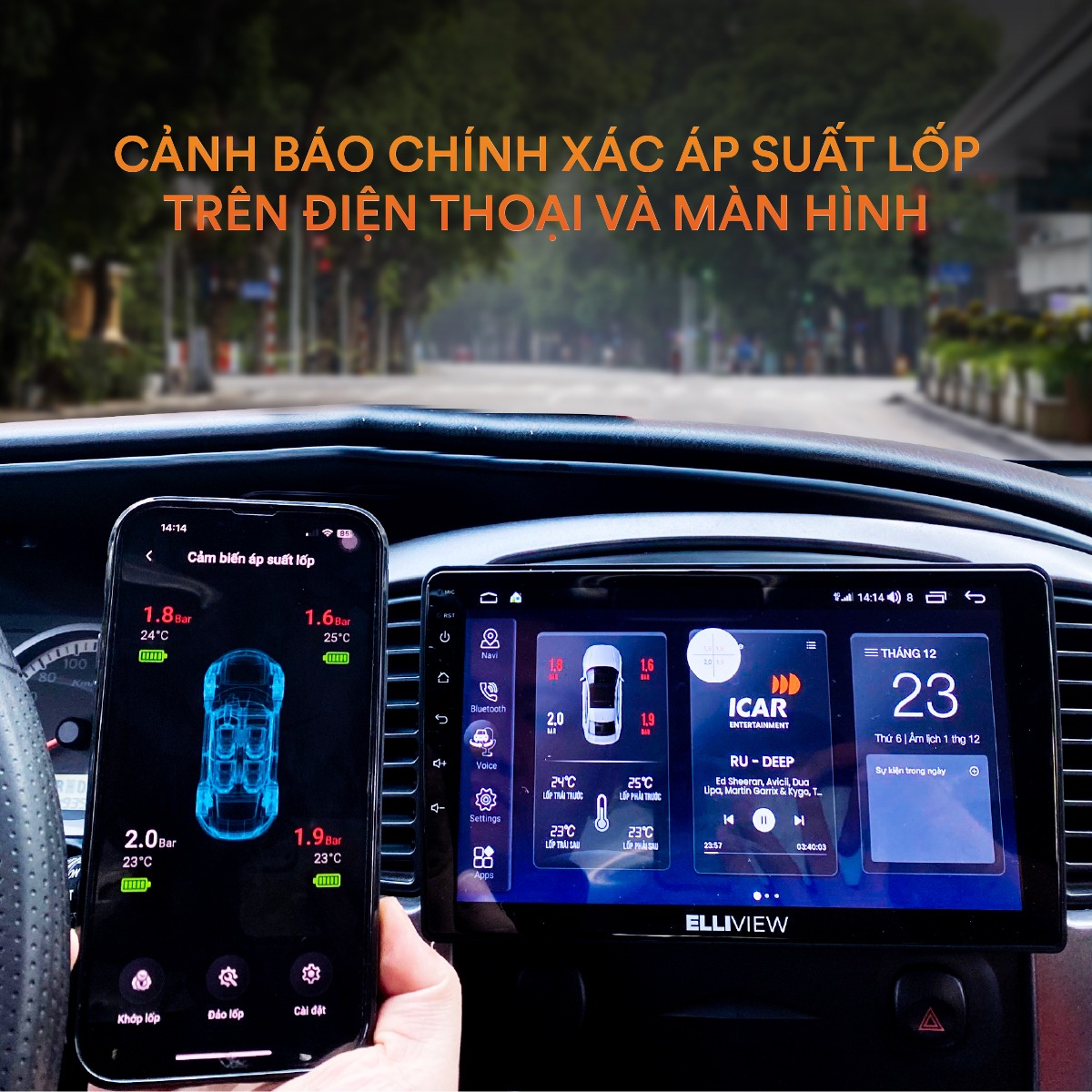 Cảm biến áp suất lốp ICAR Ellisafe IP24 – Saigon Auto Spa